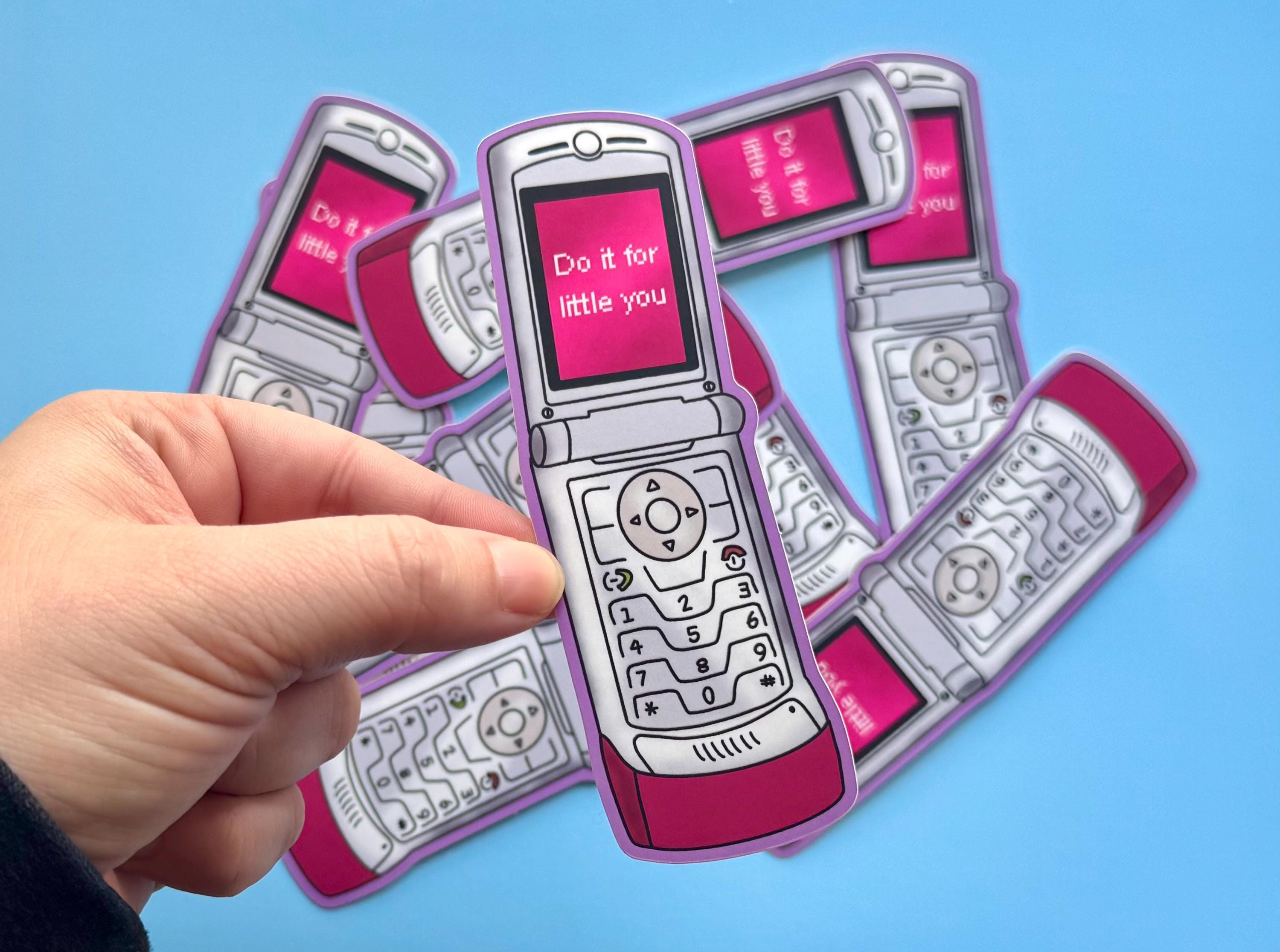 Do It for Little You 90’s 2000’s Cell Phone Pink Razr Sticker Funny ...