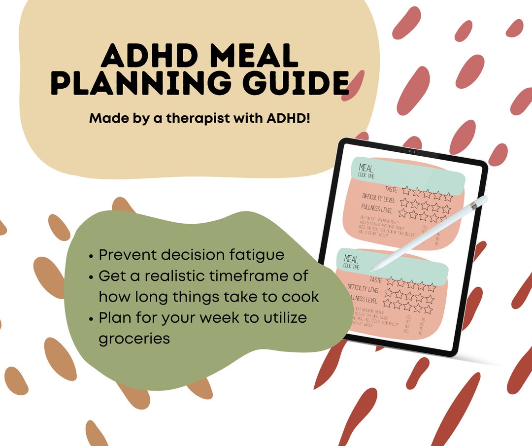 ADHD Meal Planning Guide Made by a Therapist Prevent Decision Fatigue ...
