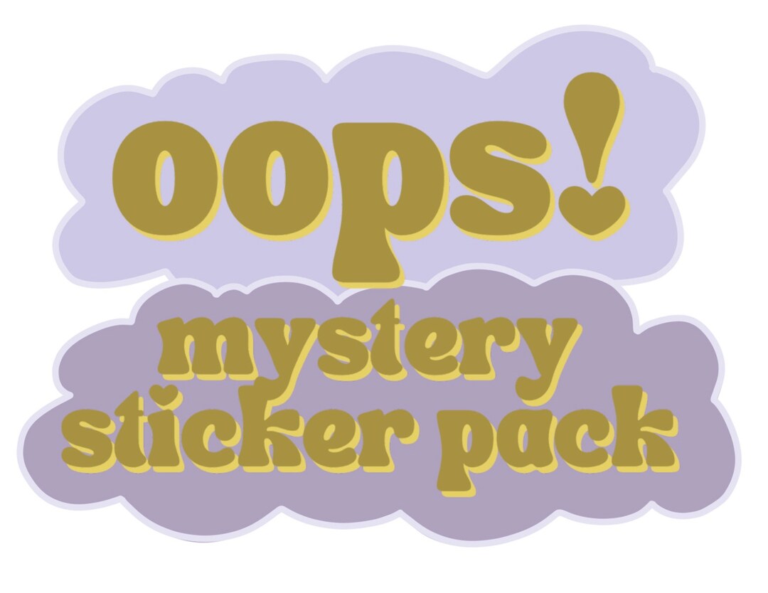 Oops Mystery Sticker Pack Bundle Mental Health Therapy Funny Clearance ...