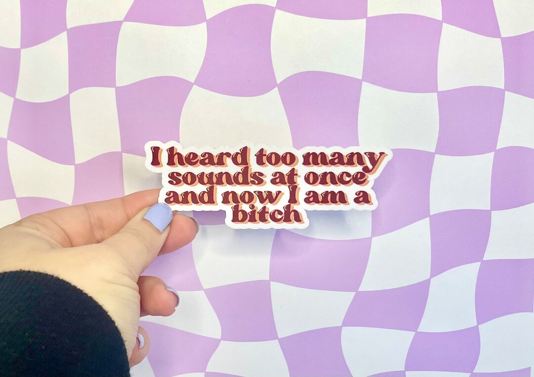 Overstimulated ADHD Too Many Sounds Sticker Neurodivergent Mental ...