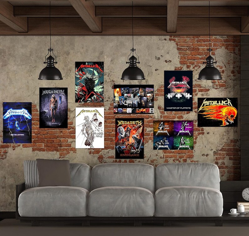 Metalica Rock Band Album Covers Poster Canvas Unframed Music Wall Art ...