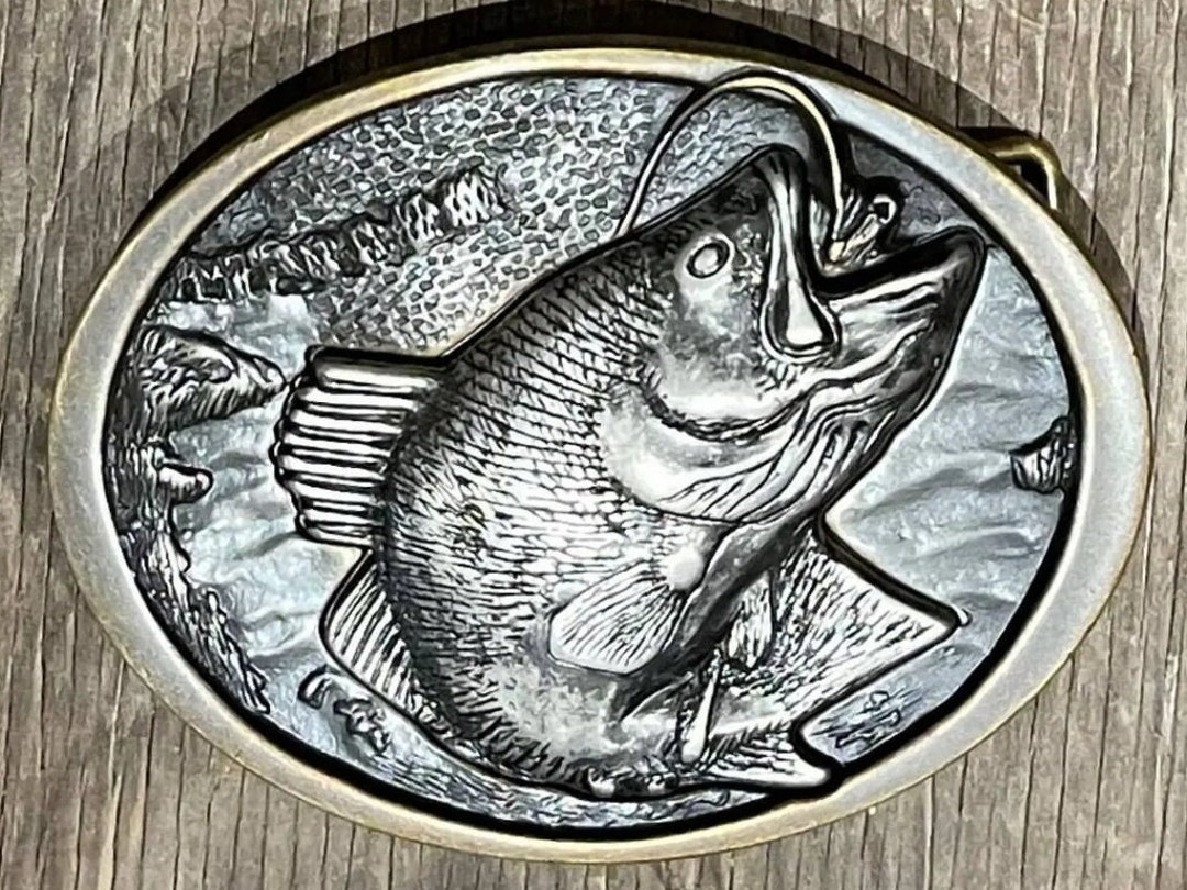 Vintage Fish X Hook Brass BELT Buckle Hunting and Fishing - Etsy