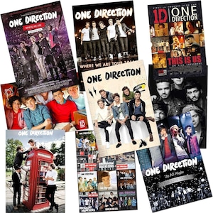 9 Pack Vintage Rock Band One Direction Album Covers Posters Canvas ...