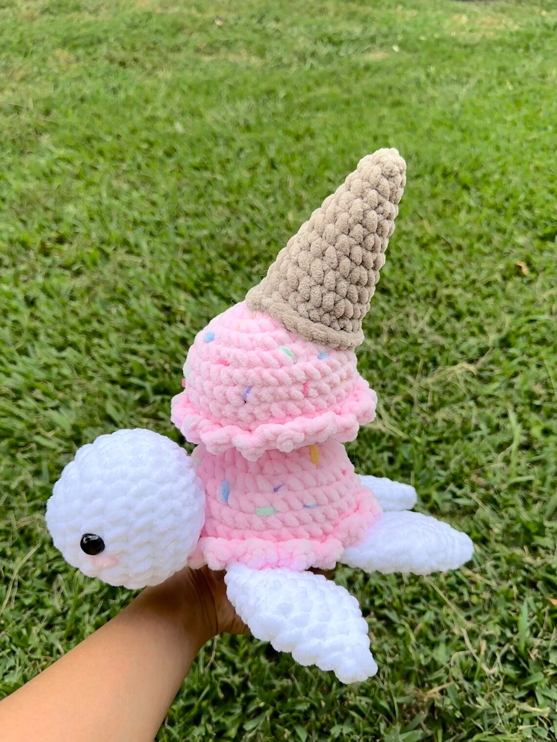 Crochet Ice Cream Turtle Plush Crochet Plushie Turtle Plush - Etsy