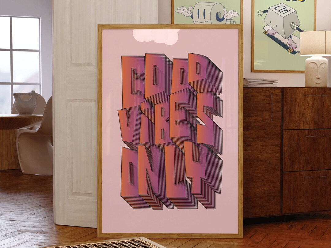 Good Vibes Only Poster, Good Vibes Only Print, Positive Quotes Wall Art ...