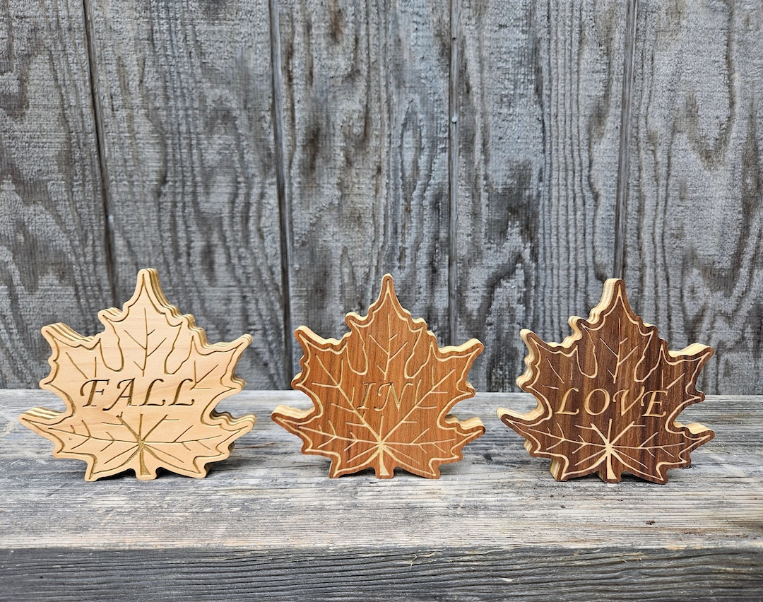 Fall Decorations Wooden Leaves Seasonal Decorations - Etsy