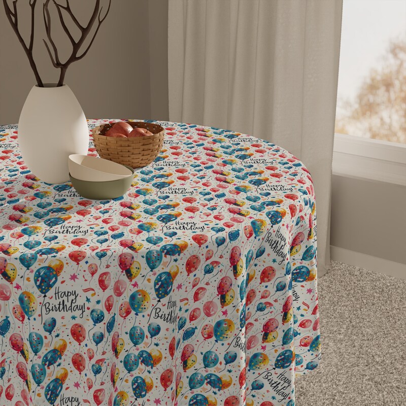 Birthday Tablecloth - Etsy