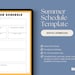 Summer Daily Schedule Mom Summer Planner Template Summer to - Etsy