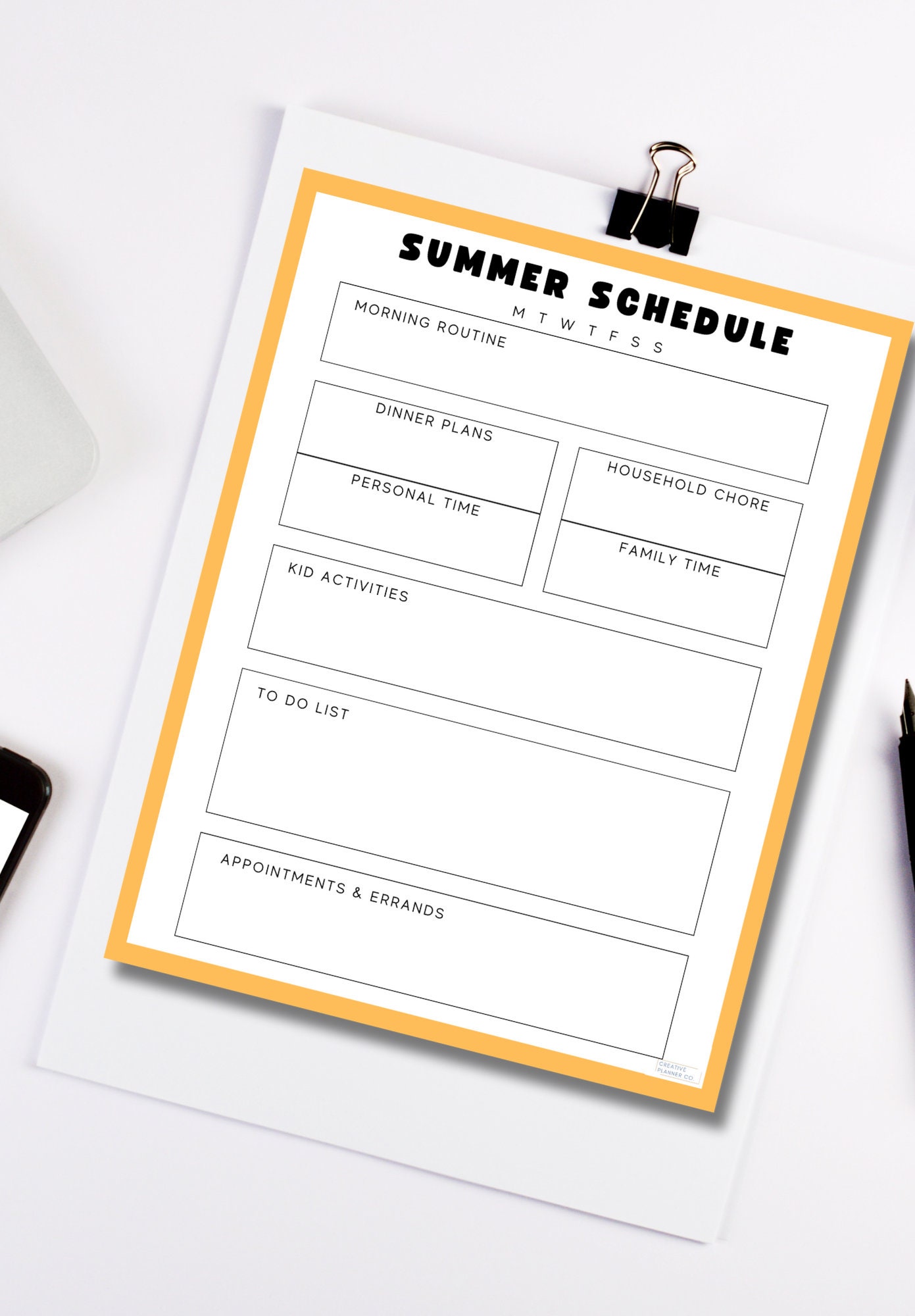 Summer Daily Schedule Mom Summer Planner Template Summer to - Etsy