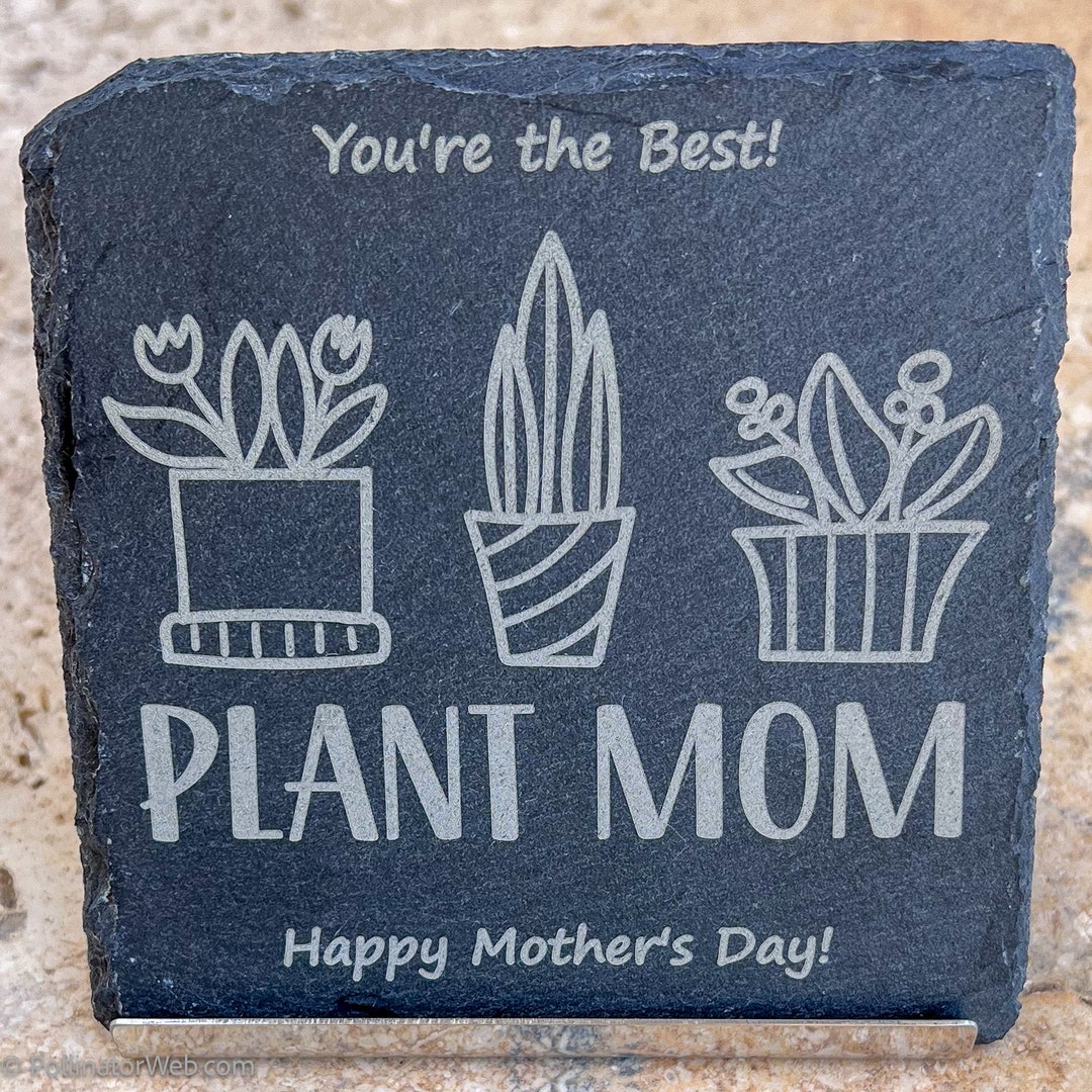 Engraved Slate Coaster Gifts With Plant Quotes and Custom Text - Etsy