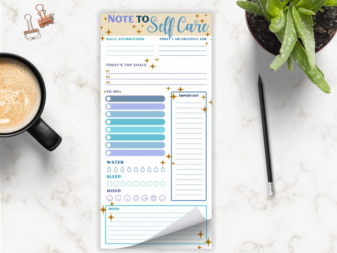 Self Care Checklist, Wellbeing Organizer, to Do Lists, Daily ...