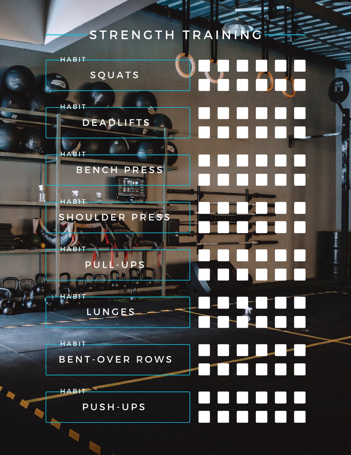 Strength Training Habit Tracker - Etsy