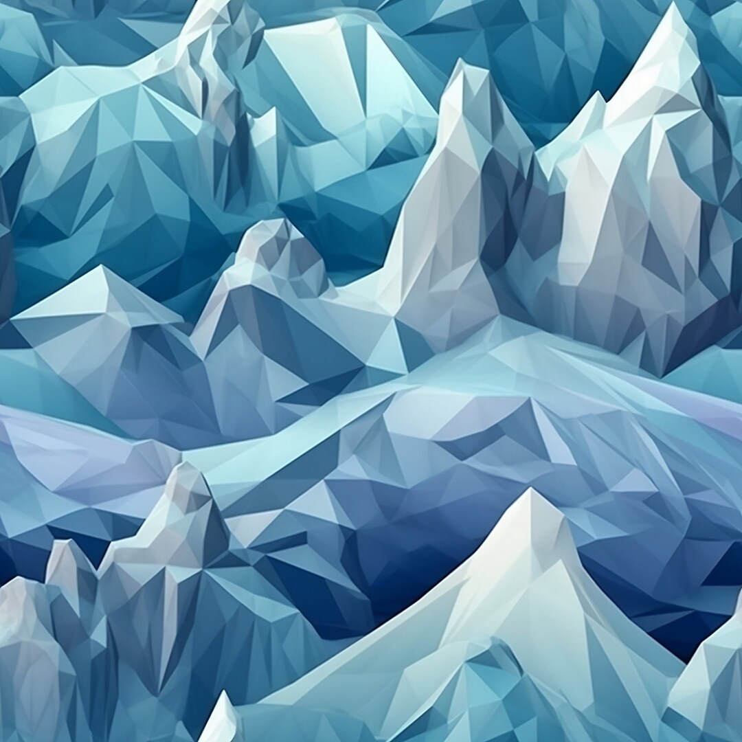 Icy Mountains 4 - Repeatable Pattern Pattern Digital Download ...