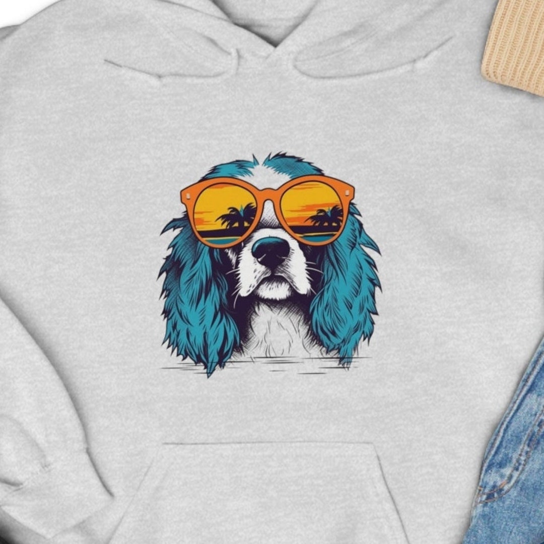Retro Cavalier King Charles Spaniel Hoodie, Dog Mom Pullover - Etsy