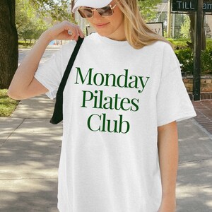 Monday Pilates Club T-shirt, Pilates T-shirt, Woman's Fitness Gift ...