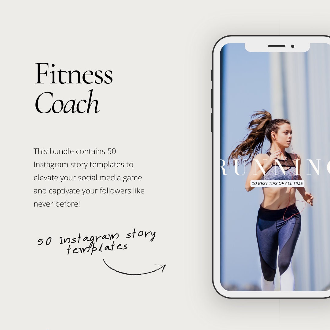 Fitness Coach, Wellness Coach, Instagram Template, Canva Social Media ...