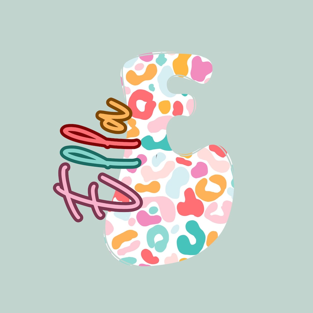 Custom Initial and Name PNG - Etsy