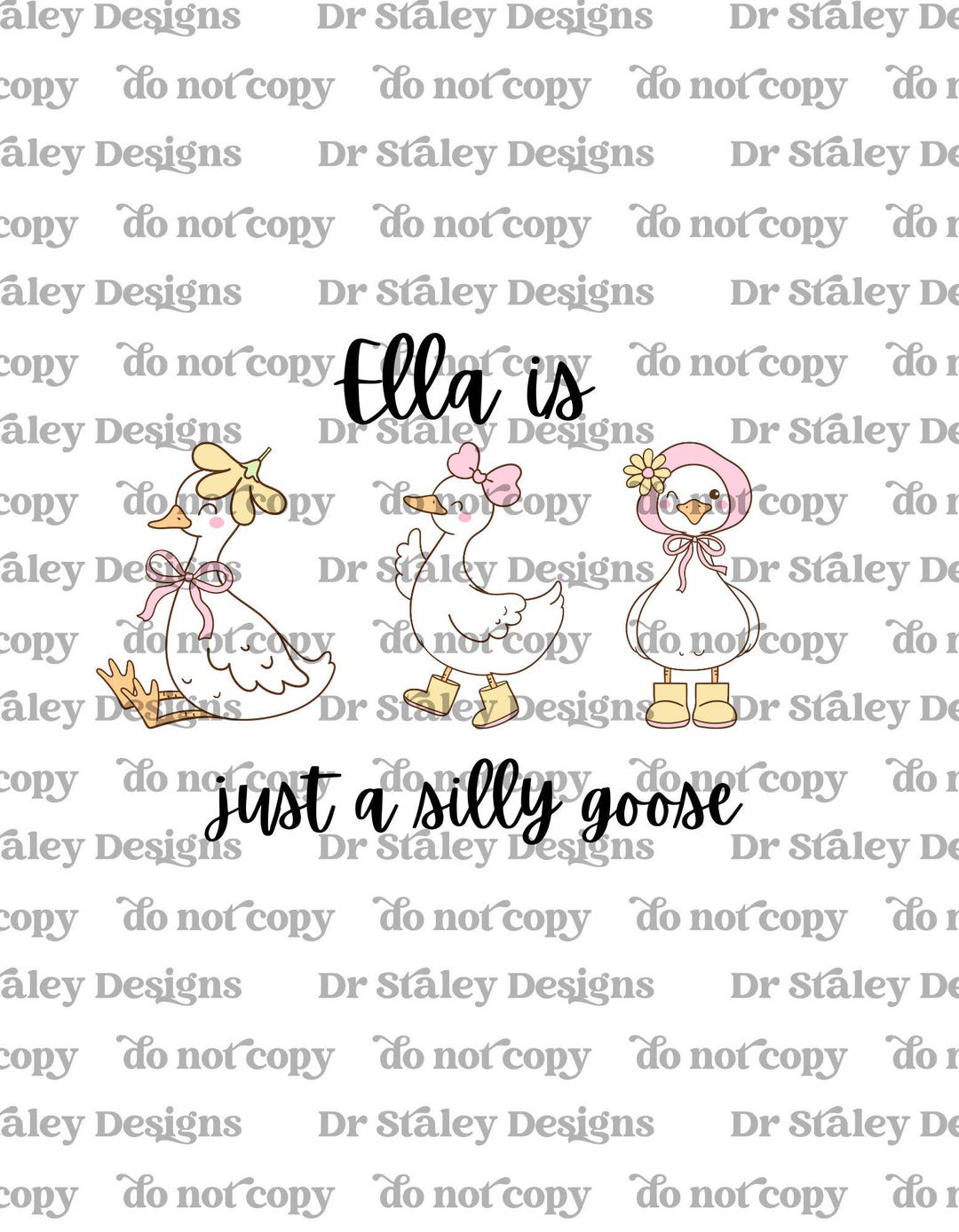 Just A Silly Goose PNG, Silly Goose Custom Monogram, Goose Custom Name ...