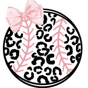 Coquette Leopard Softball PNG: Girl's Design (digital Download) - Etsy