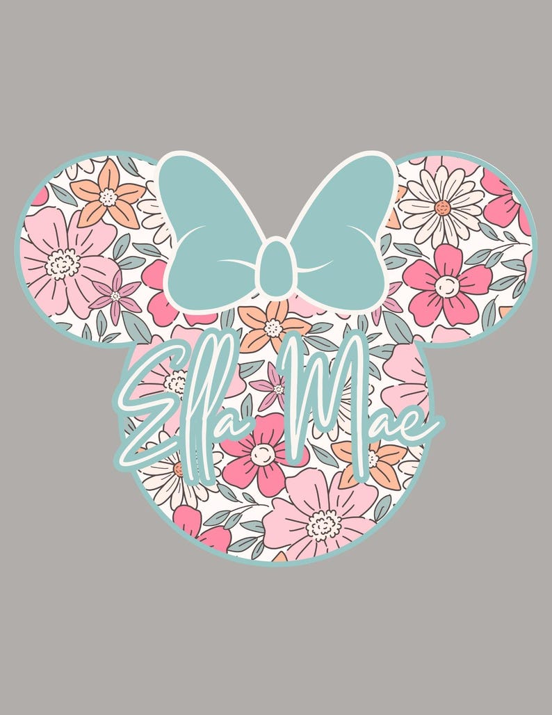Coquette Mouse Custom Name PNG - Etsy