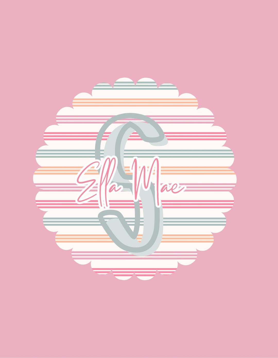 Custom Initial Monogram PNG: Personalized Spring Name (digital Download ...