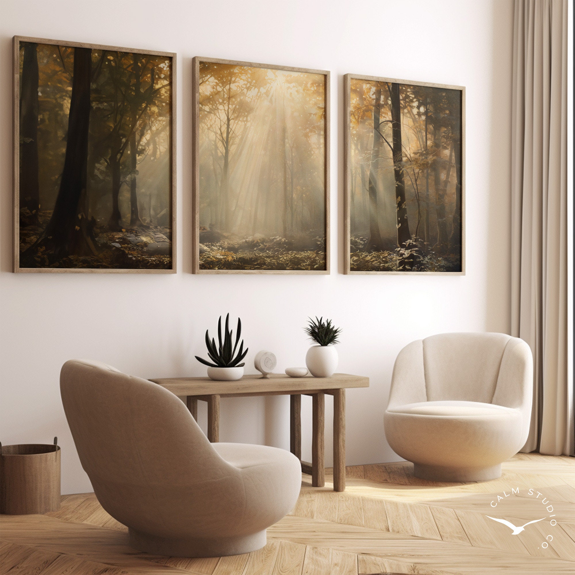 Sunshine Nature Woodsy Sunlit Trees PRINTABLE Wall Decor Aesthetic ...