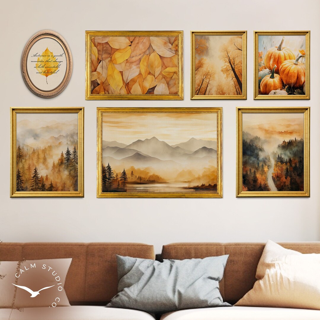 Fall Gallery Wall Prints SET of 7 Printable Art Gallery Wall, Autumn ...