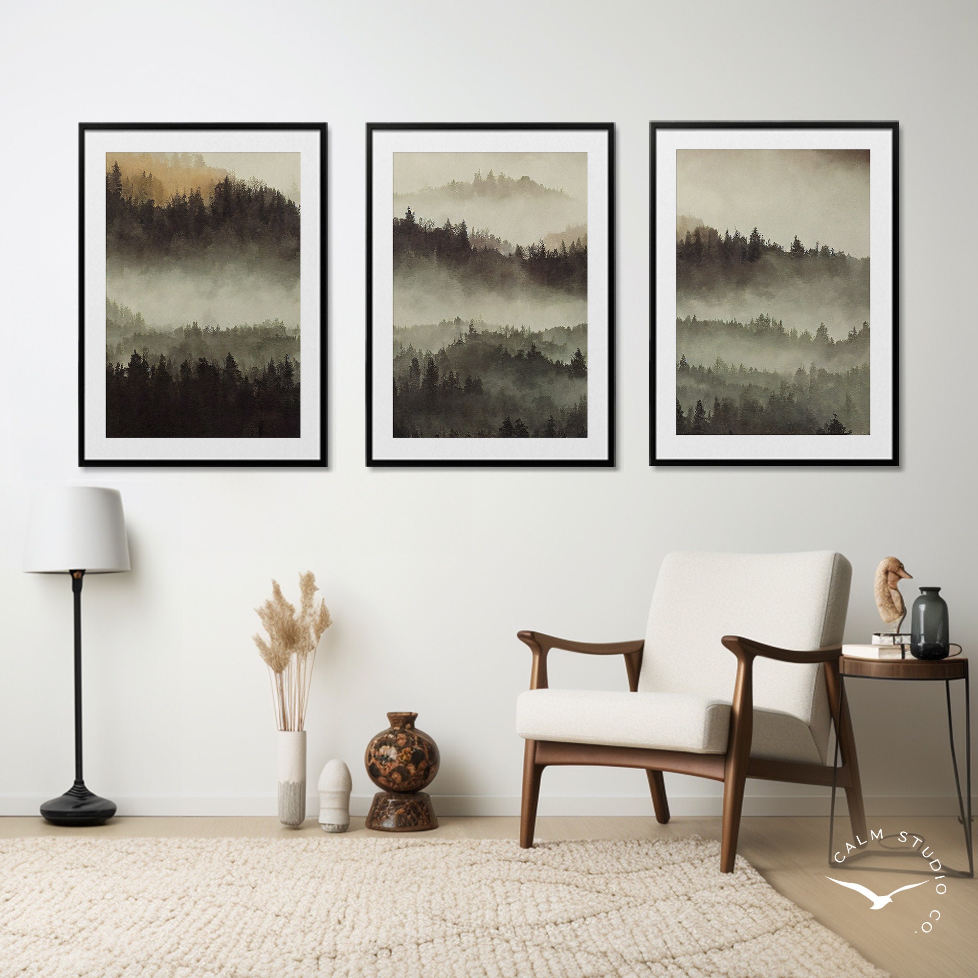 Green Forest, Natures Landscape Printables, Wall Decor Aesthetic ...