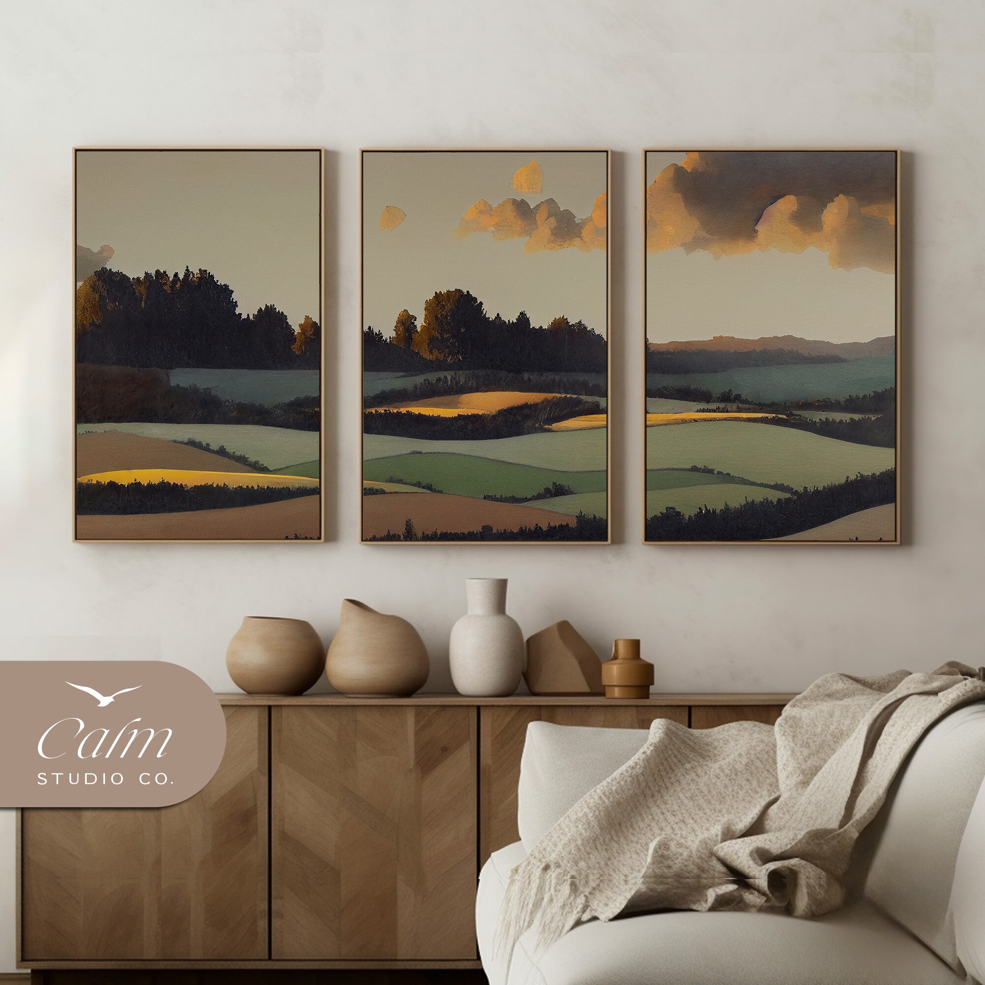 Spring Meadows, Sunny Field Wall Decor, Natures Landscape Printables ...
