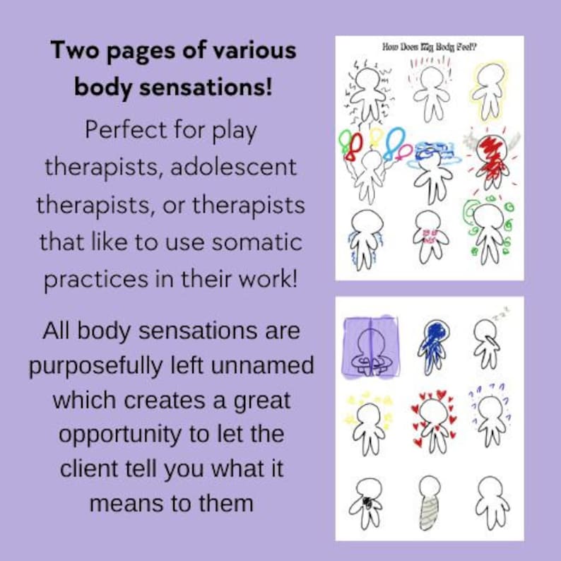 Body Sensations Printable Sheets - Etsy