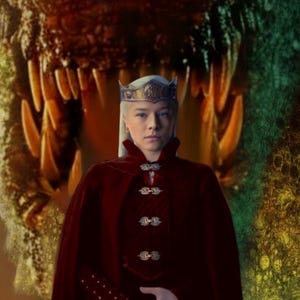 Rhaenyra Targaryen & Vermithor the Bronze Fury, House of the Dragon. - Etsy