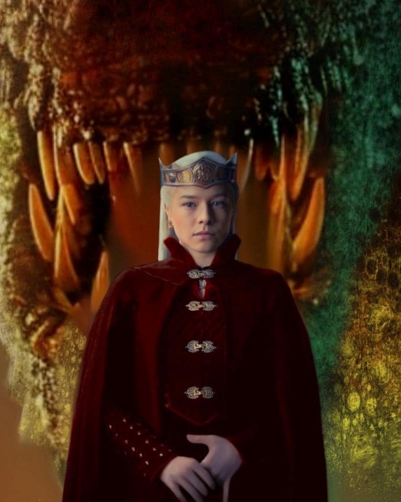 Rhaenyra Targaryen & Vermithor the Bronze Fury, House of the Dragon. - Etsy