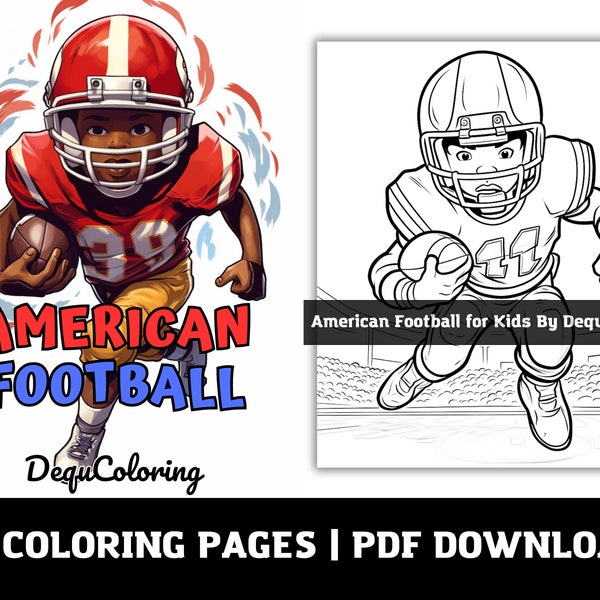 American Football Coloring Pages - Etsy