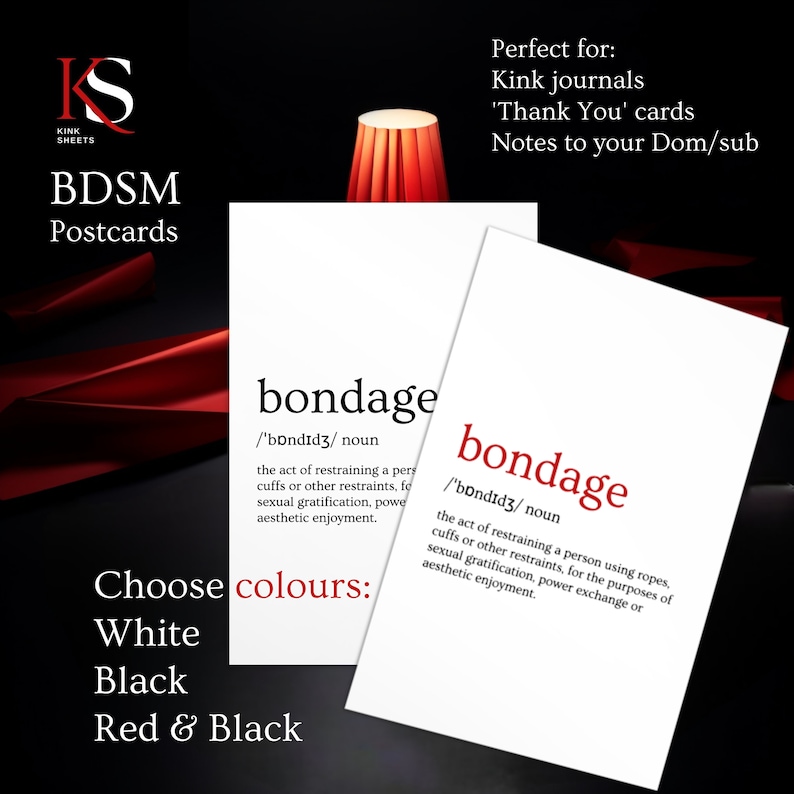 Postcard | Black & White | Note | Thank You | Card | Kinky Gifts for ...