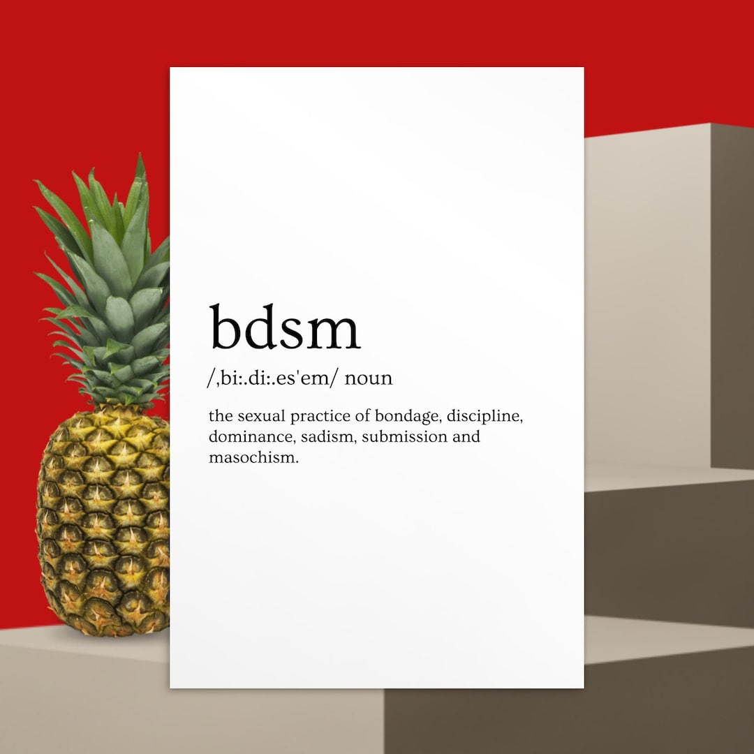BDSM Postcard | Black & White | Kink Terminology Definition | Note Card ...