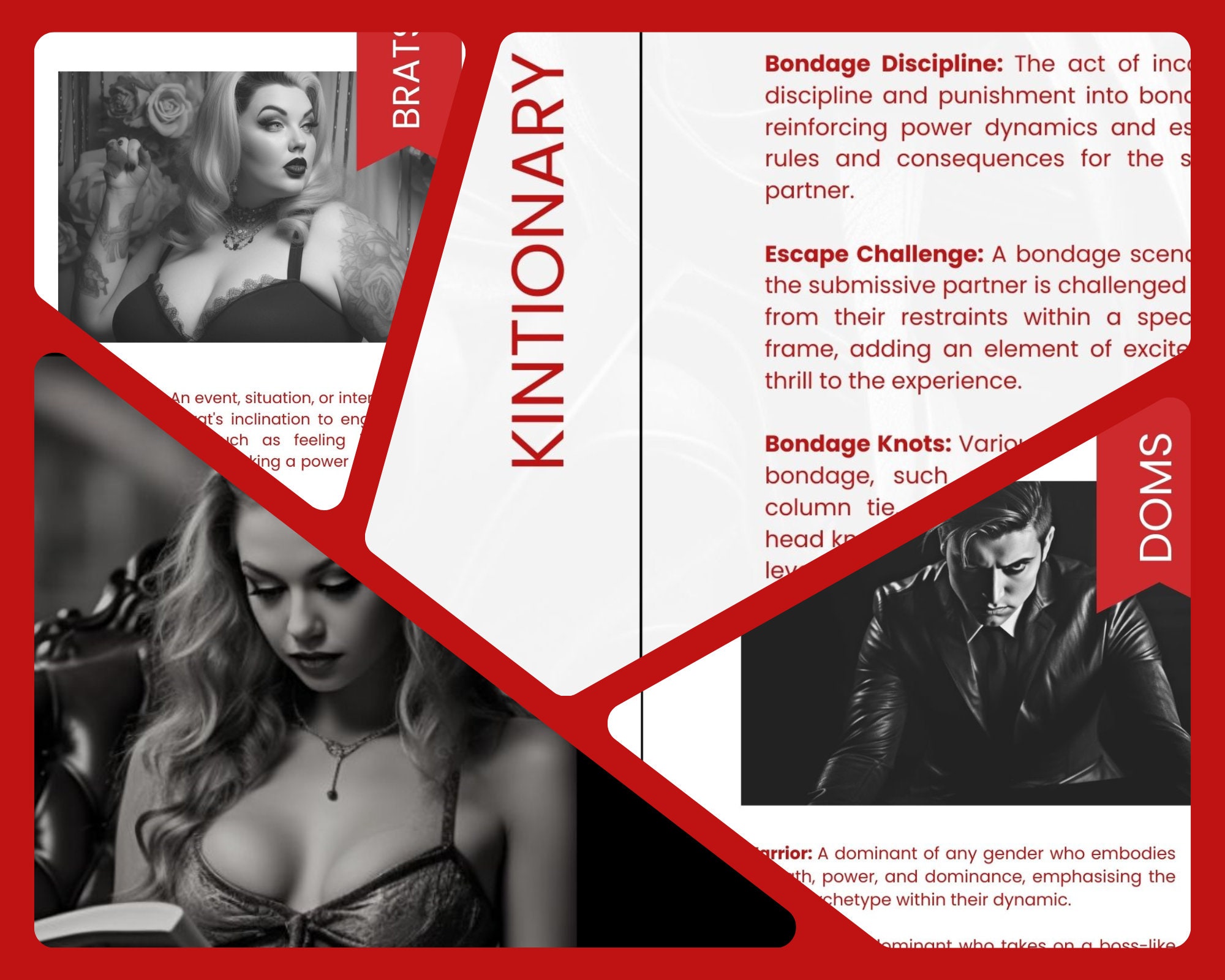 Set of 5 BDSM Definition Posters | Instant Printable Download | Kinky Wall Art | Dominant ...