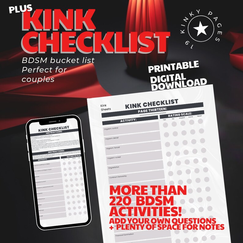 Guide To Kink Plus Check List Bdsm How To Instant Etsy Canada