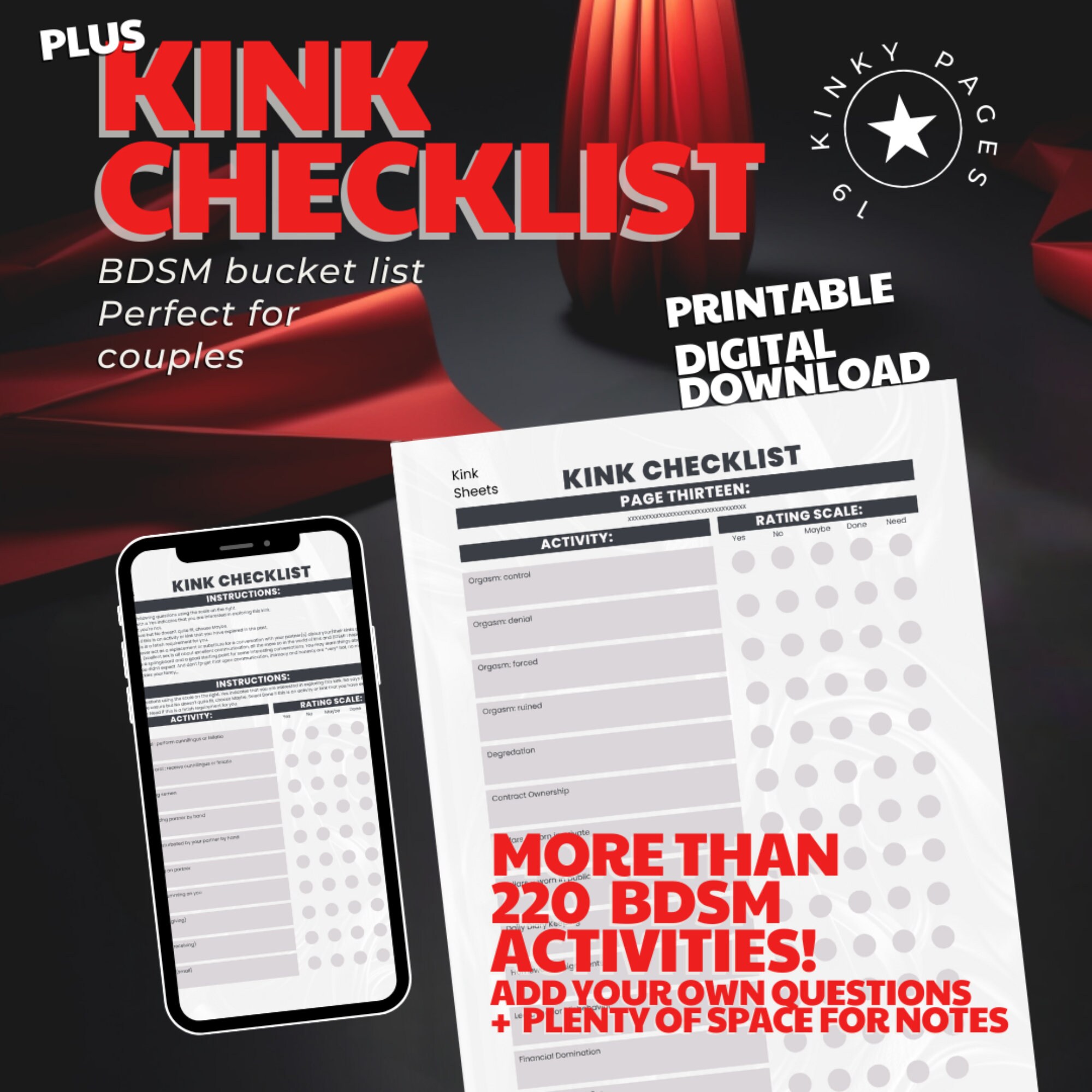 Guide to Kink PLUS Check List BDSM How To Instant Download Submissive ...