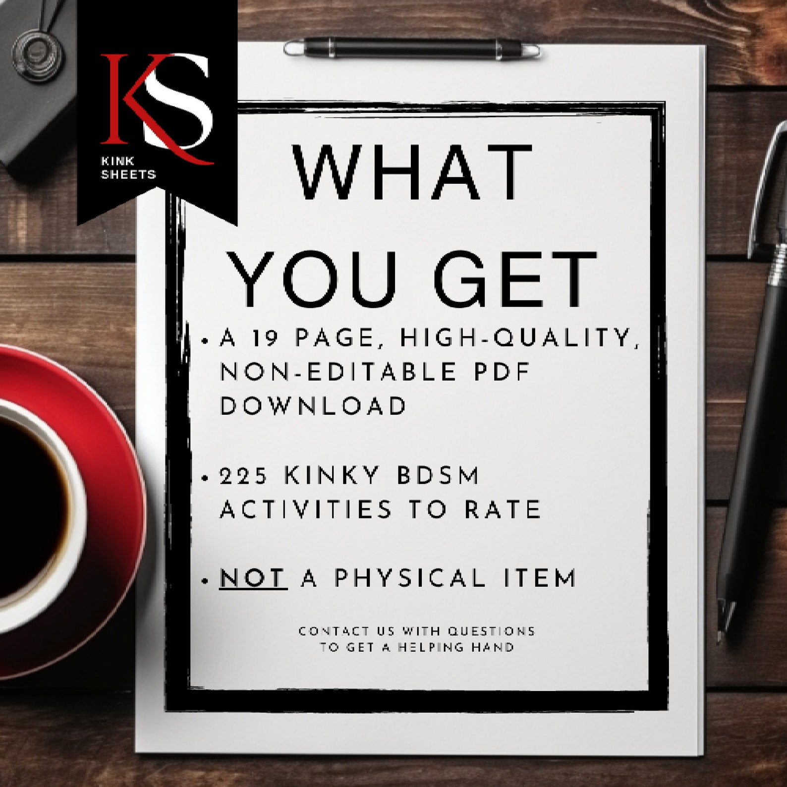The Kink Checklist 225 Kinky Activities to Rate BDSM Instant Download ...