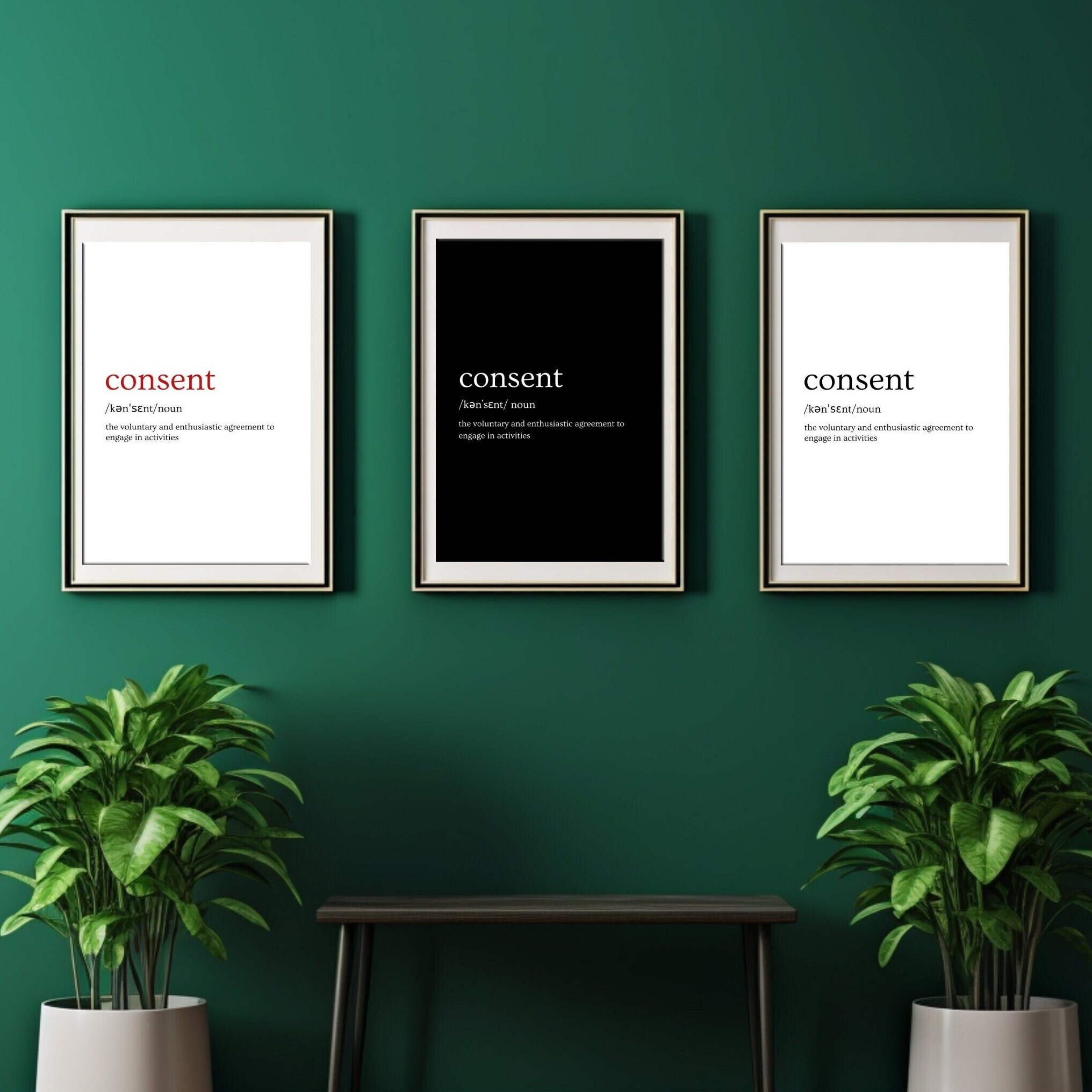 Consent (noun) Definition Posters | Instant Printable Download | Kinky ...