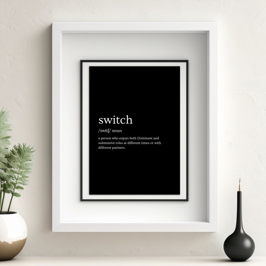 Switch Definition Posters | Instant Printable Download | Kinky Wall Art ...