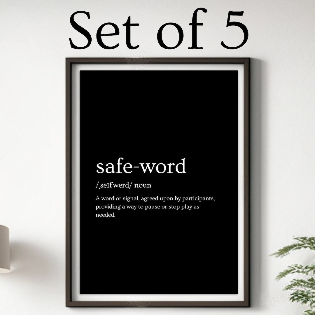 Safeword Definition Posters | Instant Printable Download | Kinky Wall Art | Dominant / Sub ...