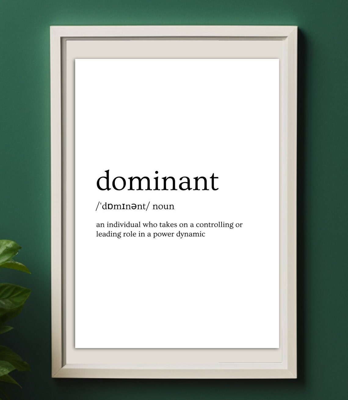 Dominant Definition Posters | Instant Printable Download | Kinky Wall ...