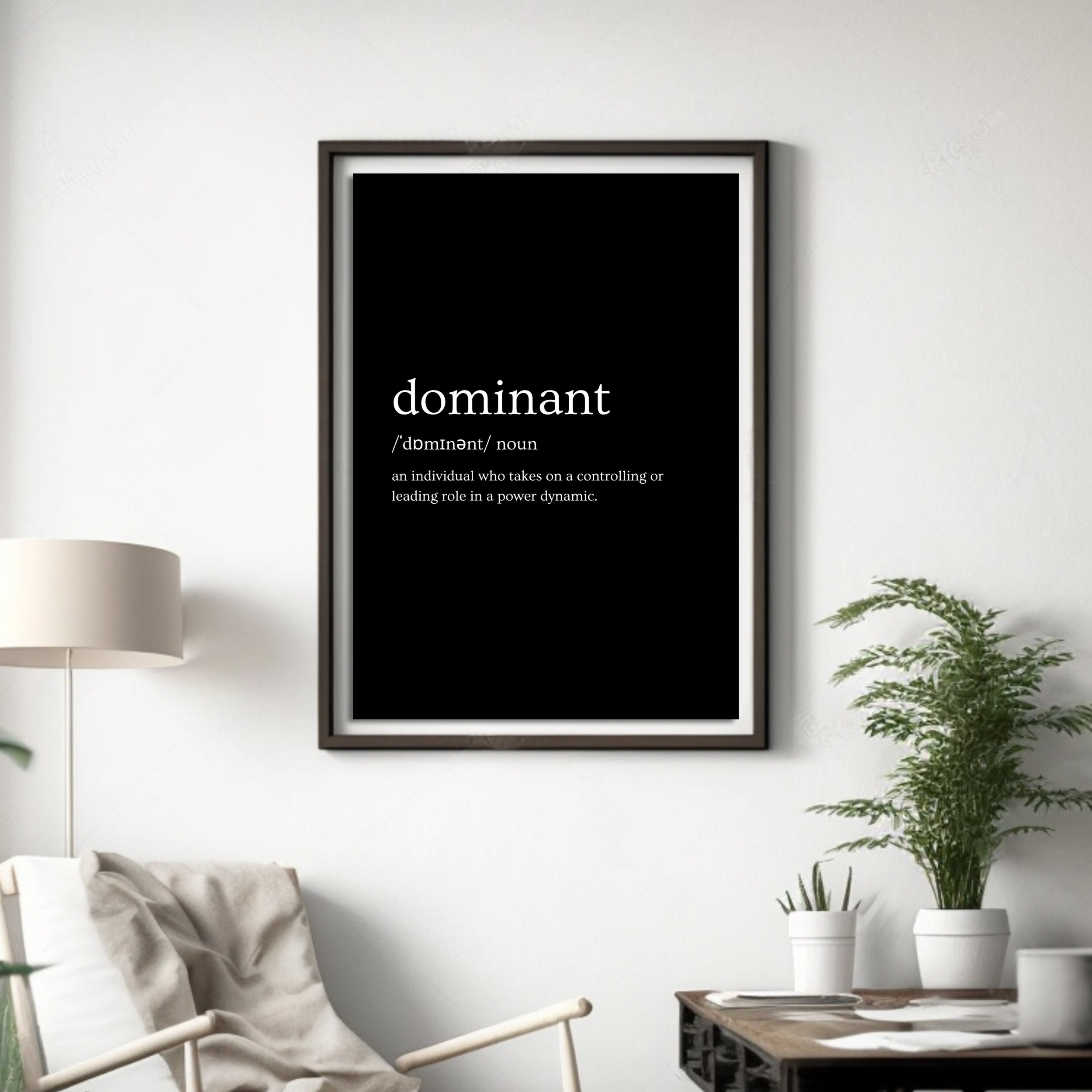 Dominant Definition Posters | Instant Printable Download | Kinky Wall ...