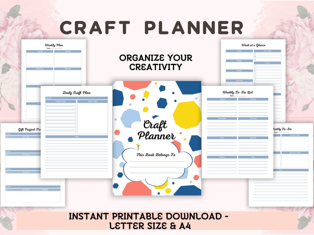 Craft Planner Printable | DIY Project Tracker | Craft Supply Inventory ...