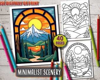 Relaxing Adult Coloring Pages for Kids Digital Coloring Book Bold and ...