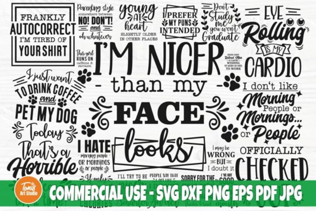 Witty SVG Collection: Hilarious Quotes for Shirts, Stickers & More ...
