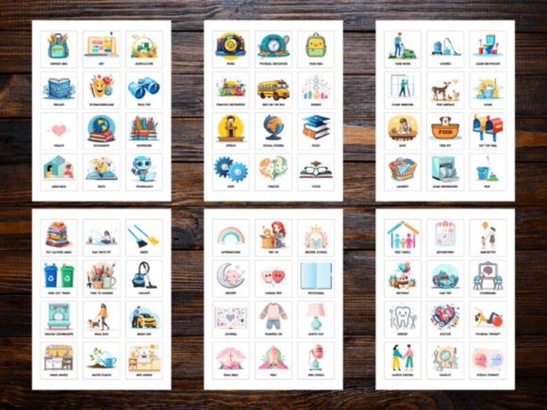 Daily Routine Cards Visual Schedule Toddler Routine Chart for Kids ...