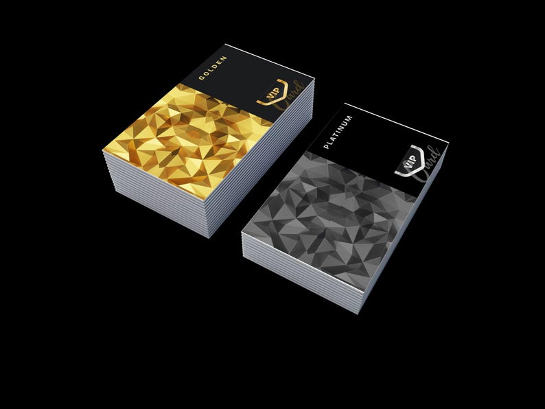 Editable VIP Card Template | Gold & Platinum Design | Custom Canva ...