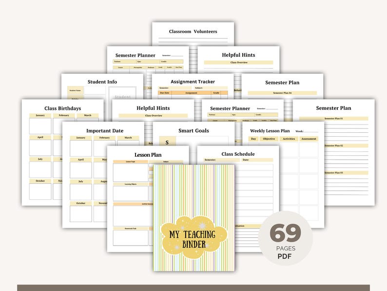 Editable Teacher Planner Canva | A4 & Letter Size | Instant PDF ...
